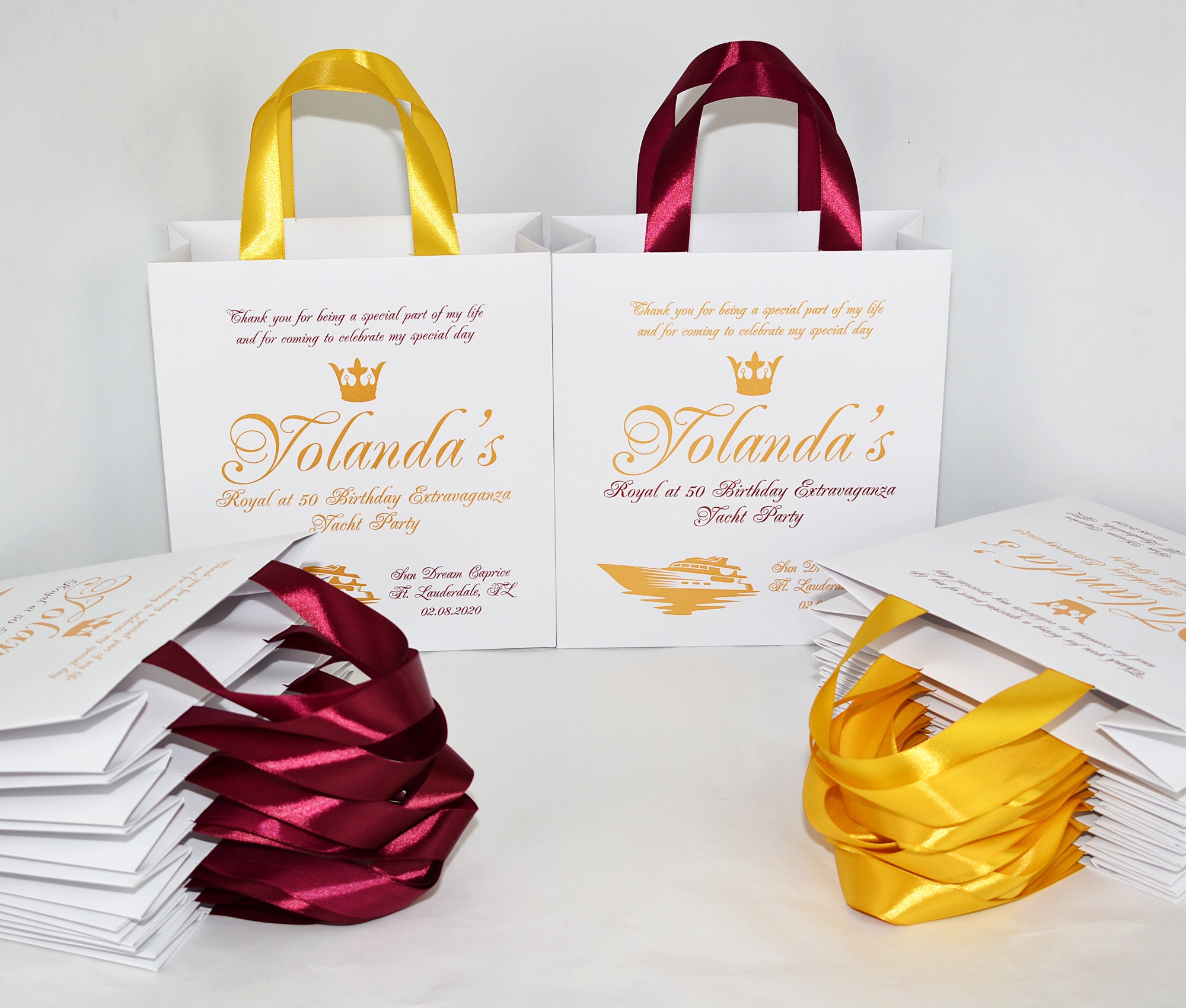 25 Elegant Yacht Birthday Party Bags for Your Guests With - Etsy