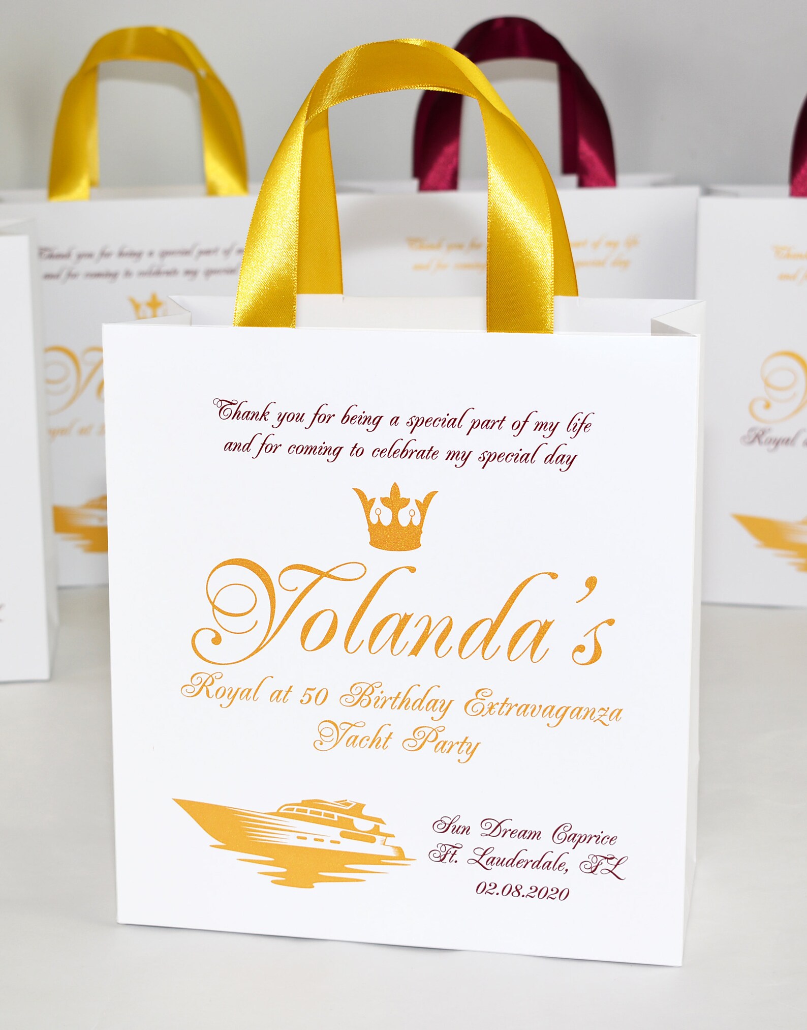 25 Elegant Yacht Birthday Party Bags for Your Guests With - Etsy