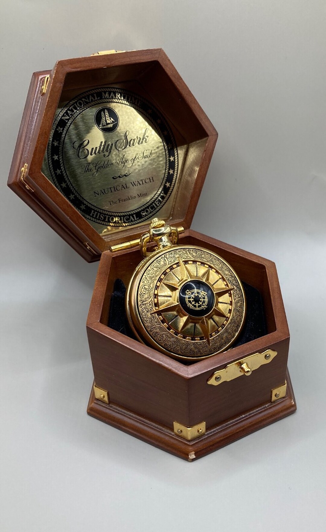 Nautical cutty Sark Commemorative Pocket Watch by the Franklin Mint ...