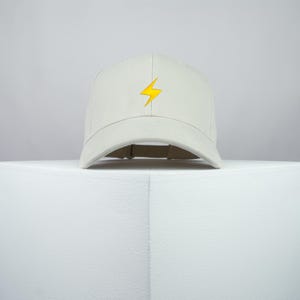 Lightning Bolt Embroidered Baseball Cap Premium Hat Flash Electricity ...
