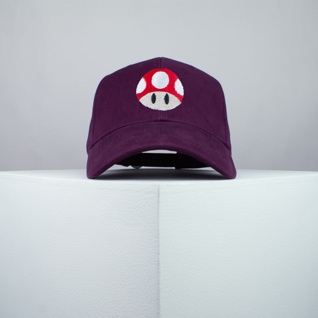 Super Mario Mushroom Embroidered Baseball Cap Mario Nintendo Gamer ...