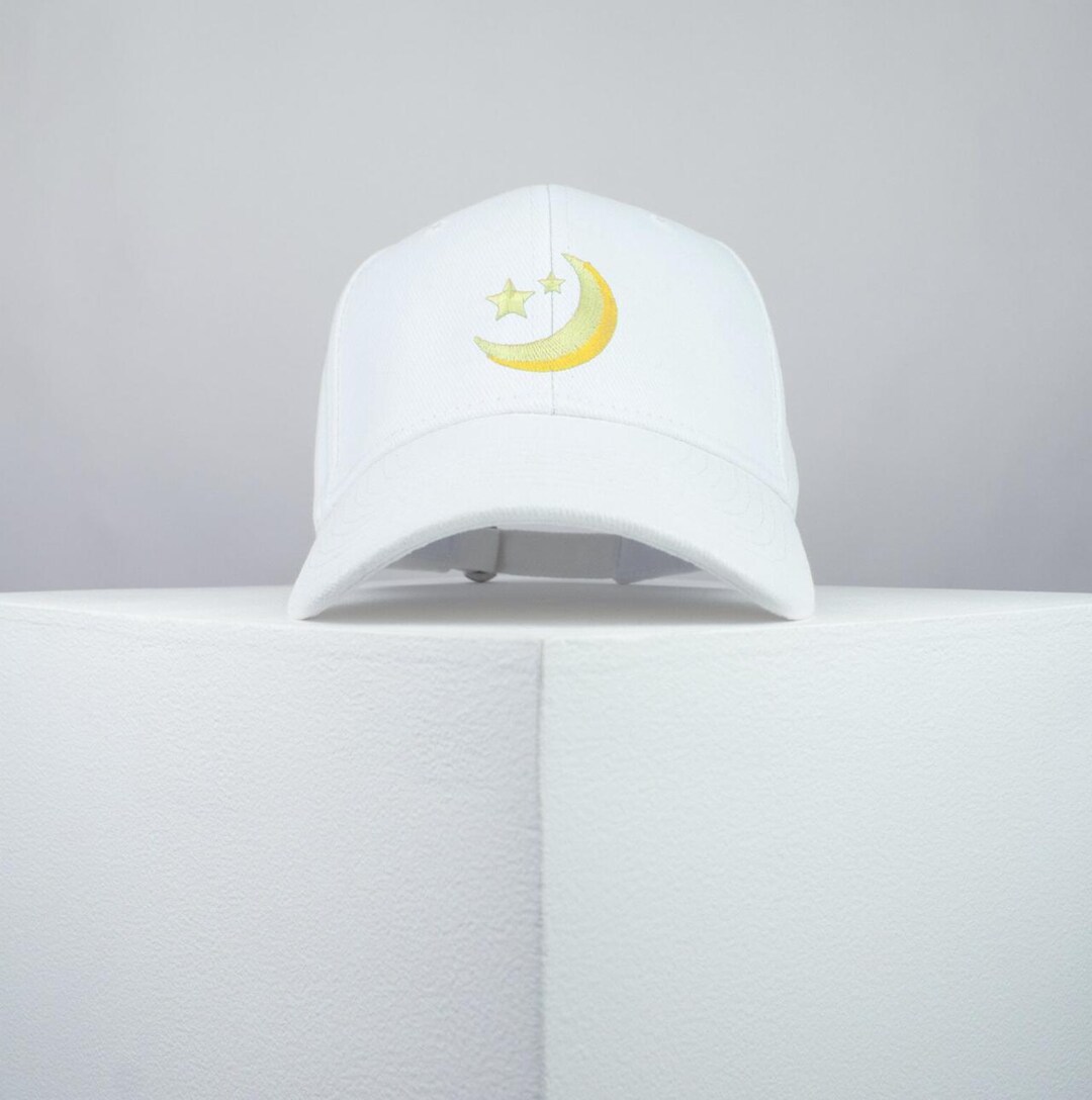 X6 Moon and Stars Hats in BLACK With Own Custom Design (front Only) for ...