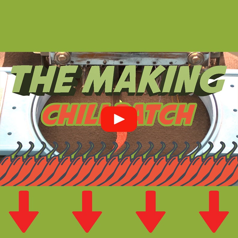 Chilli iron on patch / food / patches / vegan / embroidery / | Etsy