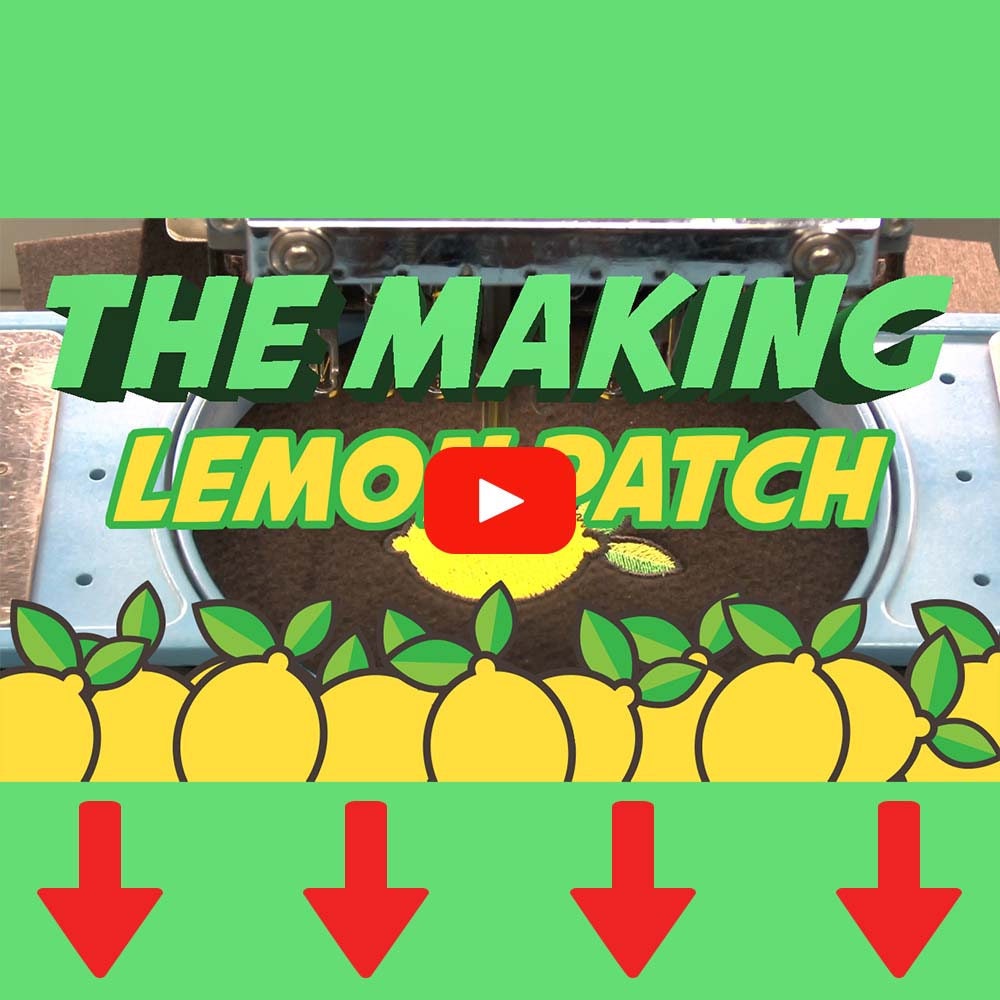 Lemon iron on patch / food / patches / vegan / embroidery / | Etsy