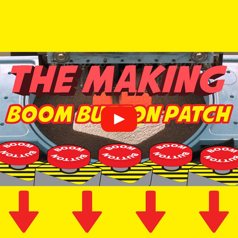 Boom Button Iron on Patch / Button / Patches / Anxiety / Embroidery ...