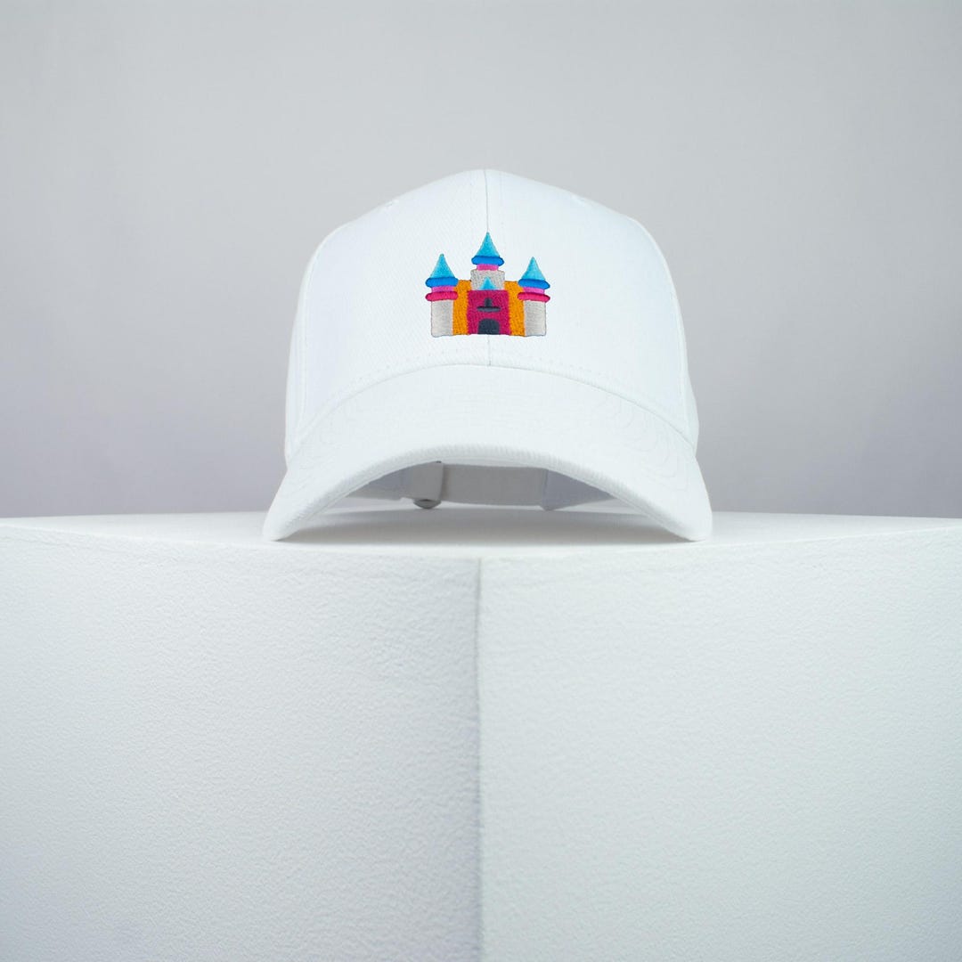 Multi Colour Castle Embroidered Baseball Cap Premium Hat King Queen ...