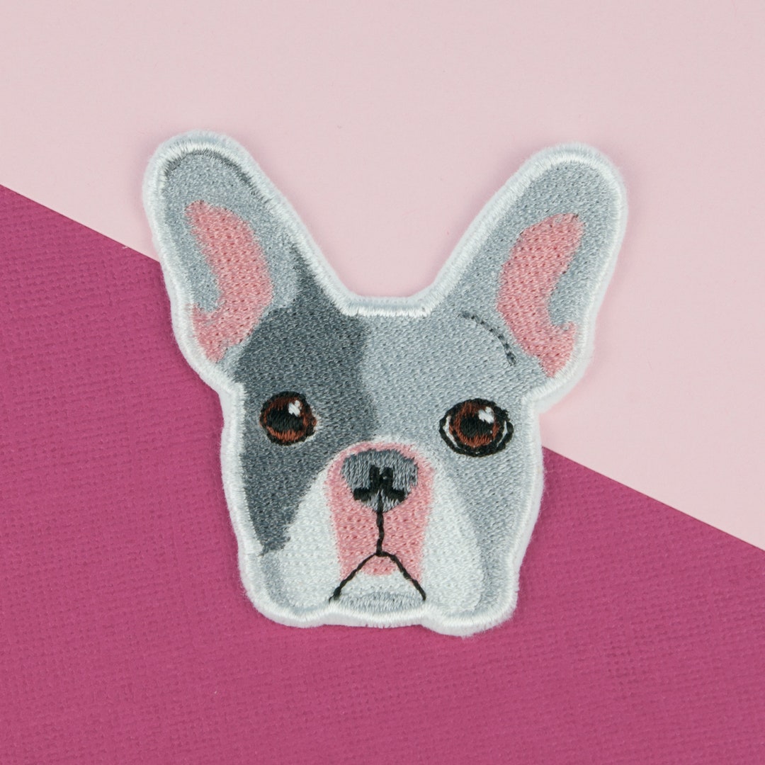 French Bulldog Iron on Patch / Dog / Patches / Bulldog / Embroidery ...