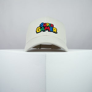Super Gamer / Mario Embroidered Baseball Cap SNES Nintendo N64 Gameboy ...