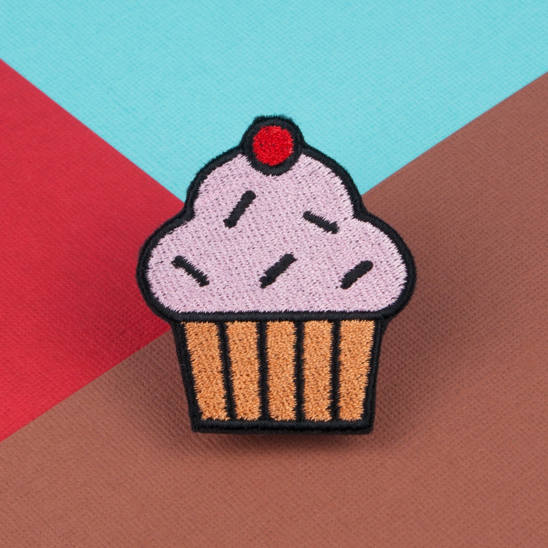 Cupcake Iron on Patch / Cake / Patches / Food / Embroidery / Patch ...