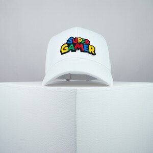 Super Gamer / Mario Embroidered Baseball Cap SNES Nintendo N64 Gameboy ...