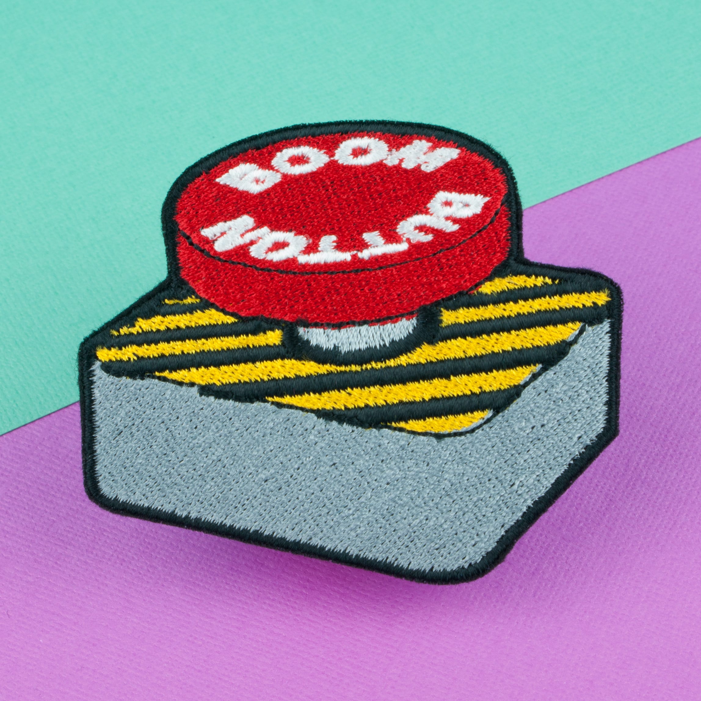 Boom Button Iron on Patch / Button / Patches / Anxiety / Embroidery ...