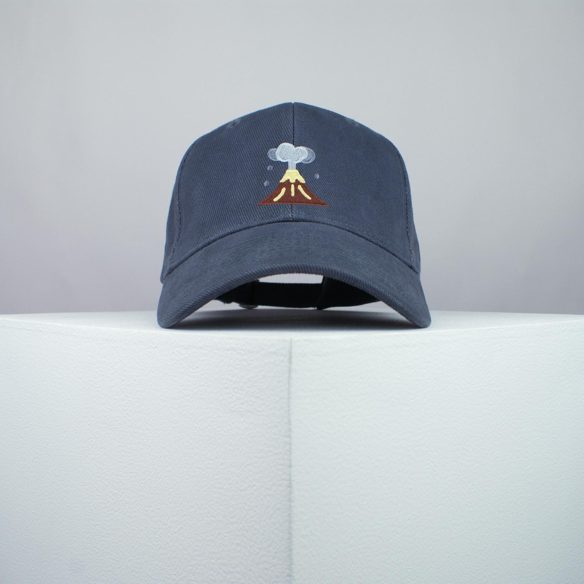 Volcano Erupting Embroidered Baseball Cap Premium Hat Mountain Mount ...