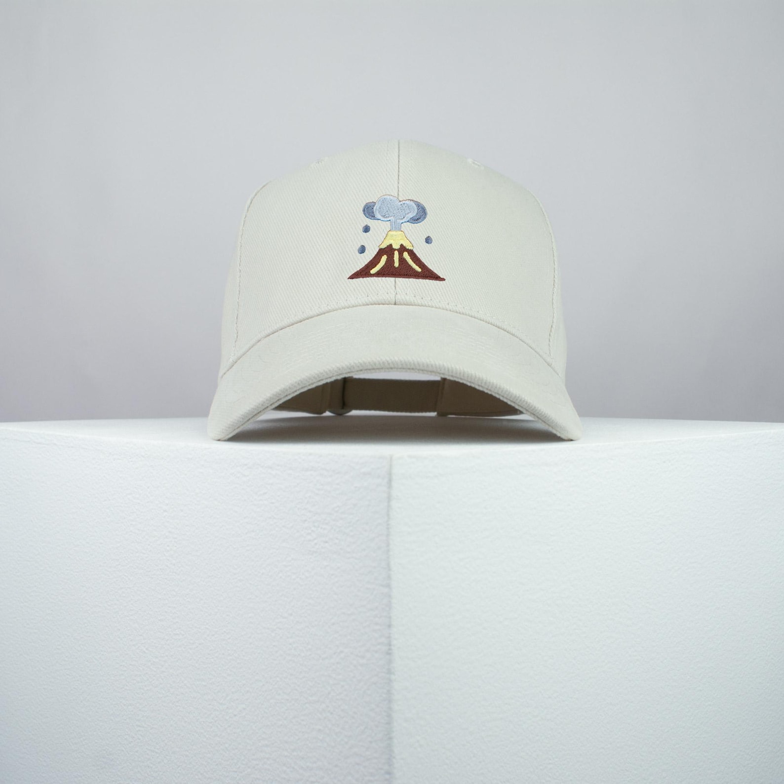 Volcano Erupting Embroidered Baseball Cap Premium Hat Mountain Mount ...