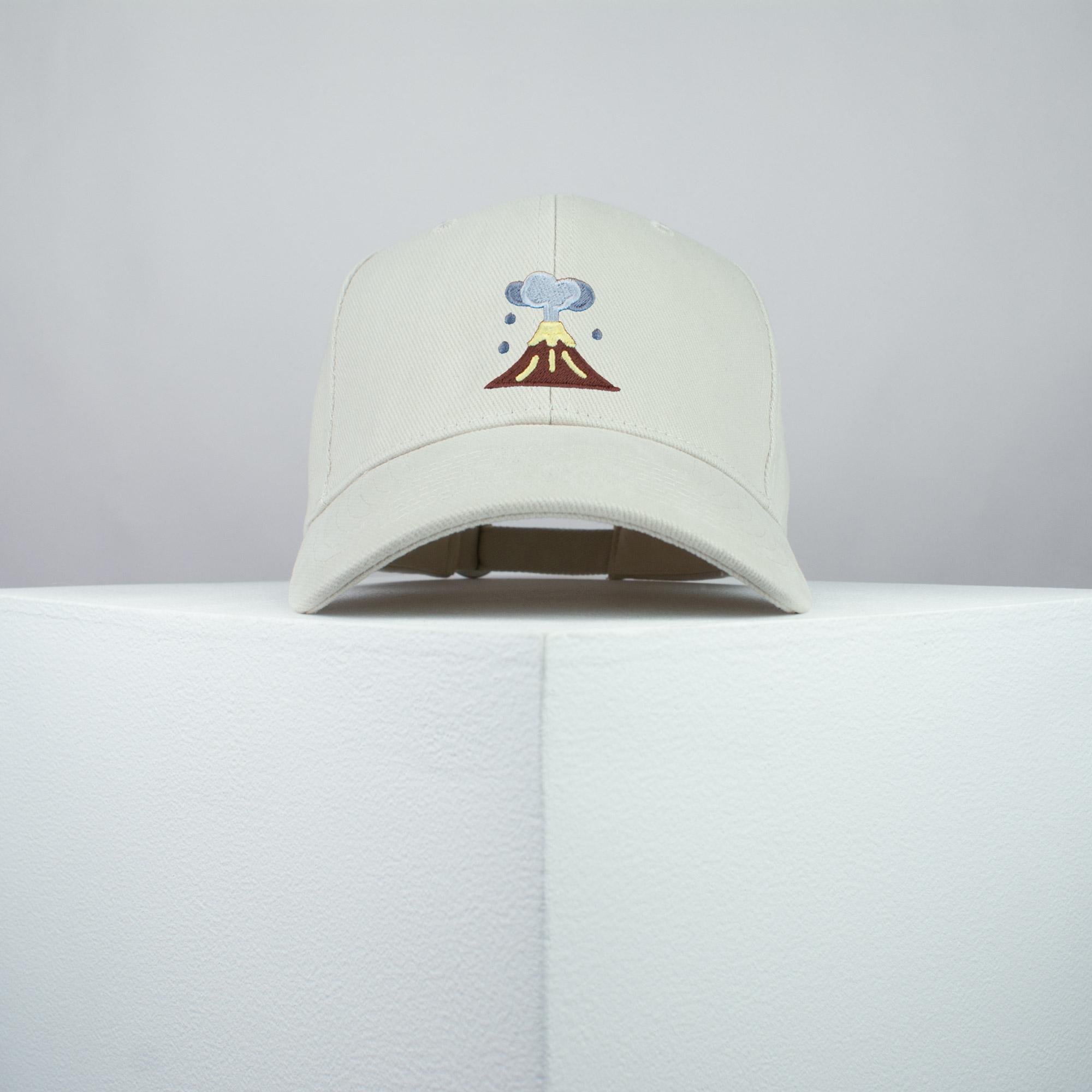 Volcano Erupting Embroidered Baseball Cap Premium Hat Mountain Mount ...