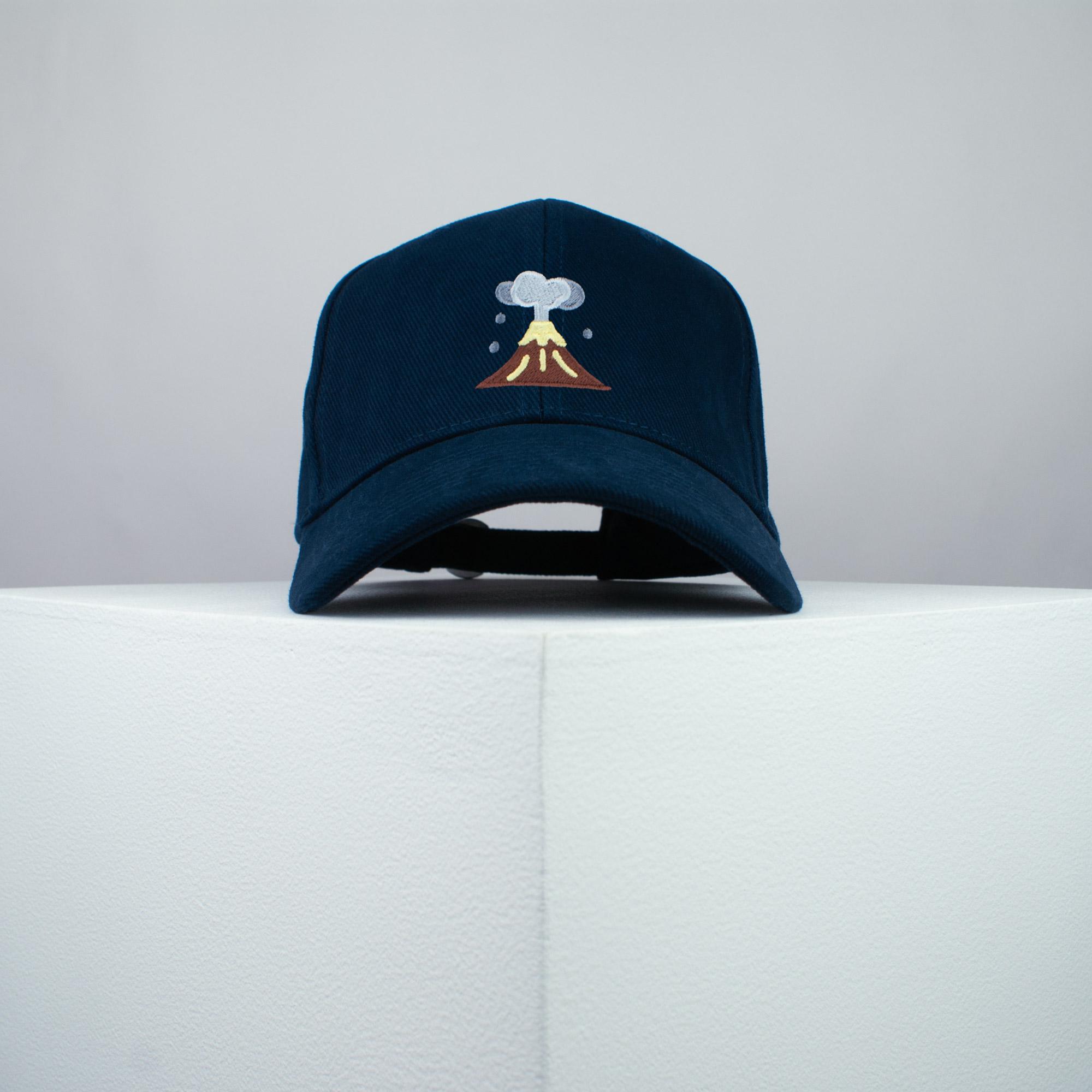 Volcano Erupting Embroidered Baseball Cap Premium Hat Mountain Mount ...