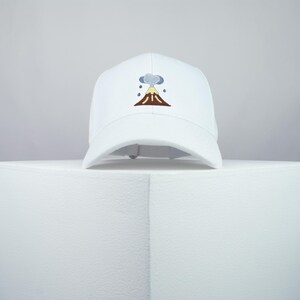 Volcano Erupting Embroidered Baseball Cap Premium Hat Mountain Mount ...