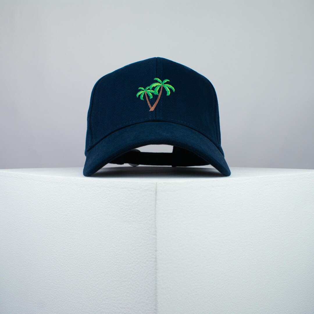 Palm Tree Embroidered Baseball Cap Premium Hat Beach Tree Sea Holiday ...