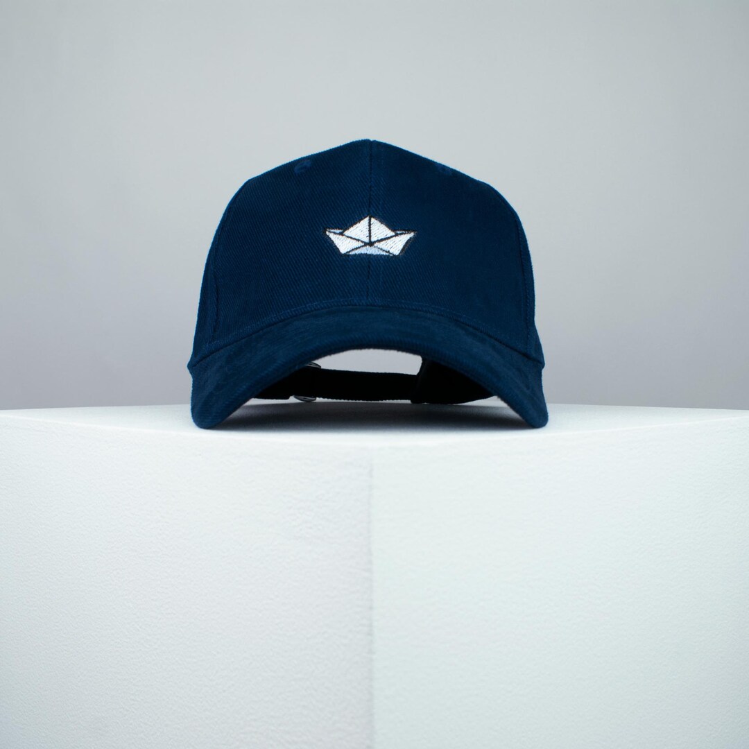 Paper Boat Embroidered Baseball Cap Origami / Gift / Paper / Embroidery ...
