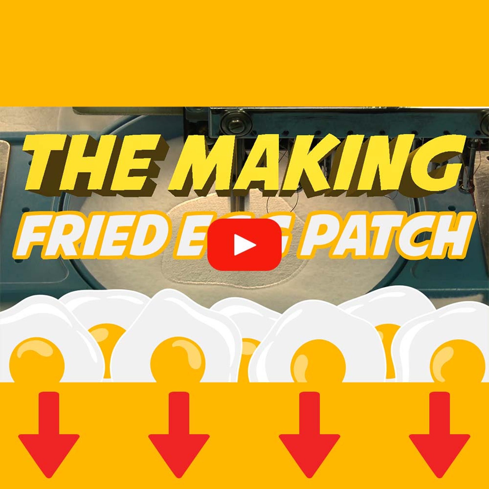 Fried Egg Iron on Patch / Egg / Patches / Food / Embroidery / Patch ...