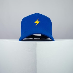 Lightning Bolt Embroidered Baseball Cap Premium Hat Flash Electricity ...