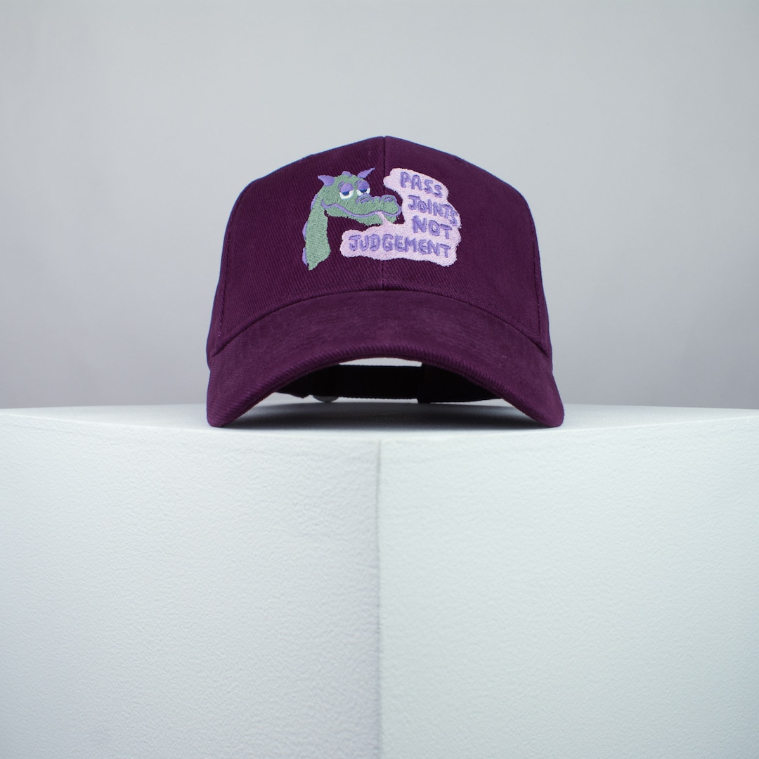 Pass Joints Not Judgement Embroidered Baseball Cap Weed Marijuana ...