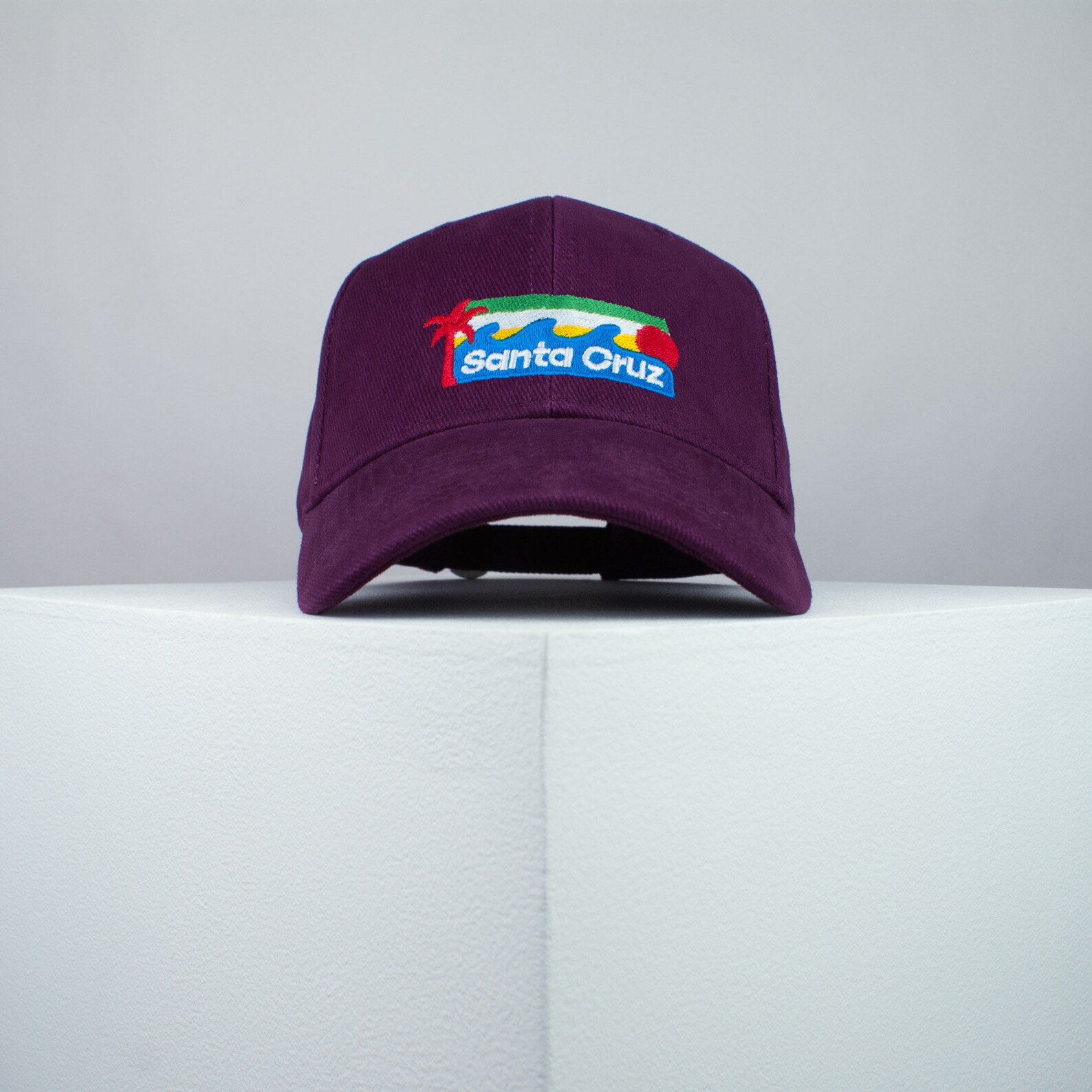Santa Cruz Embroidered Baseball Cap California Retro Vintage Beach Tree ...