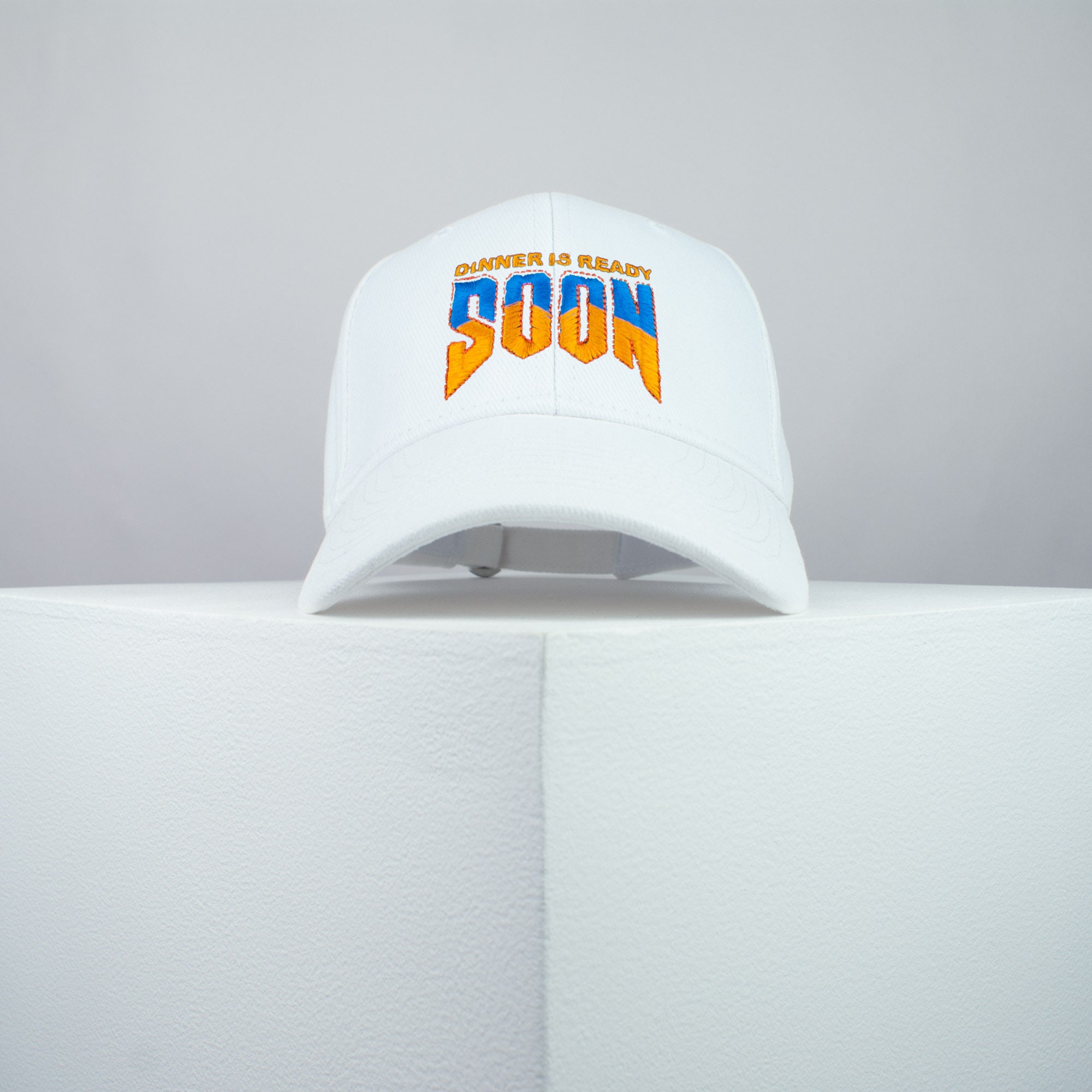 Dinner is Ready Soon / Doom Embroidered Baseball Cap SNES Nintendo N64 ...