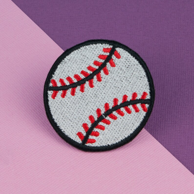 Baseball iron on patch / game / patches / ball / embroidery / | Etsy