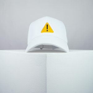 Warning Sign Embroidered Baseball Cap Premium Hat Danger Sign Non Slip ...