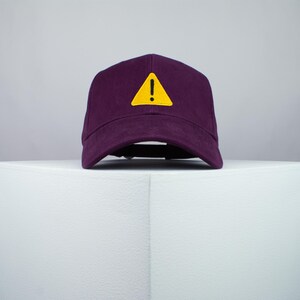 Warning Sign Embroidered Baseball Cap Premium Hat Danger Sign Non Slip ...