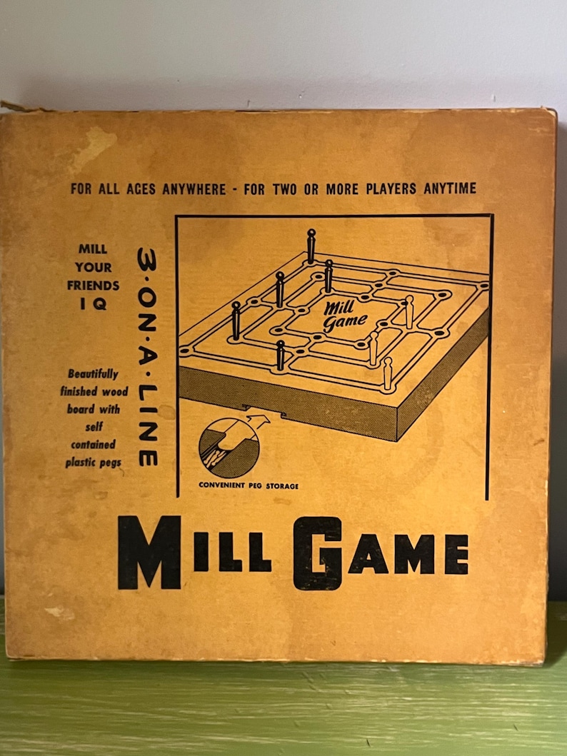Mill Game by Dreucke 1950s Wooden Game in Mint Condition - Etsy