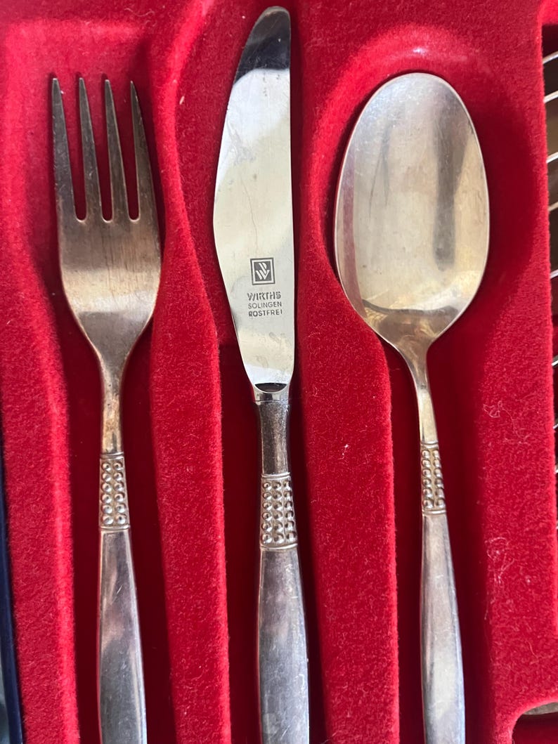 Set of Vintage Paul Wirths Germany Flatware With Case Silverplated 18/8 ...