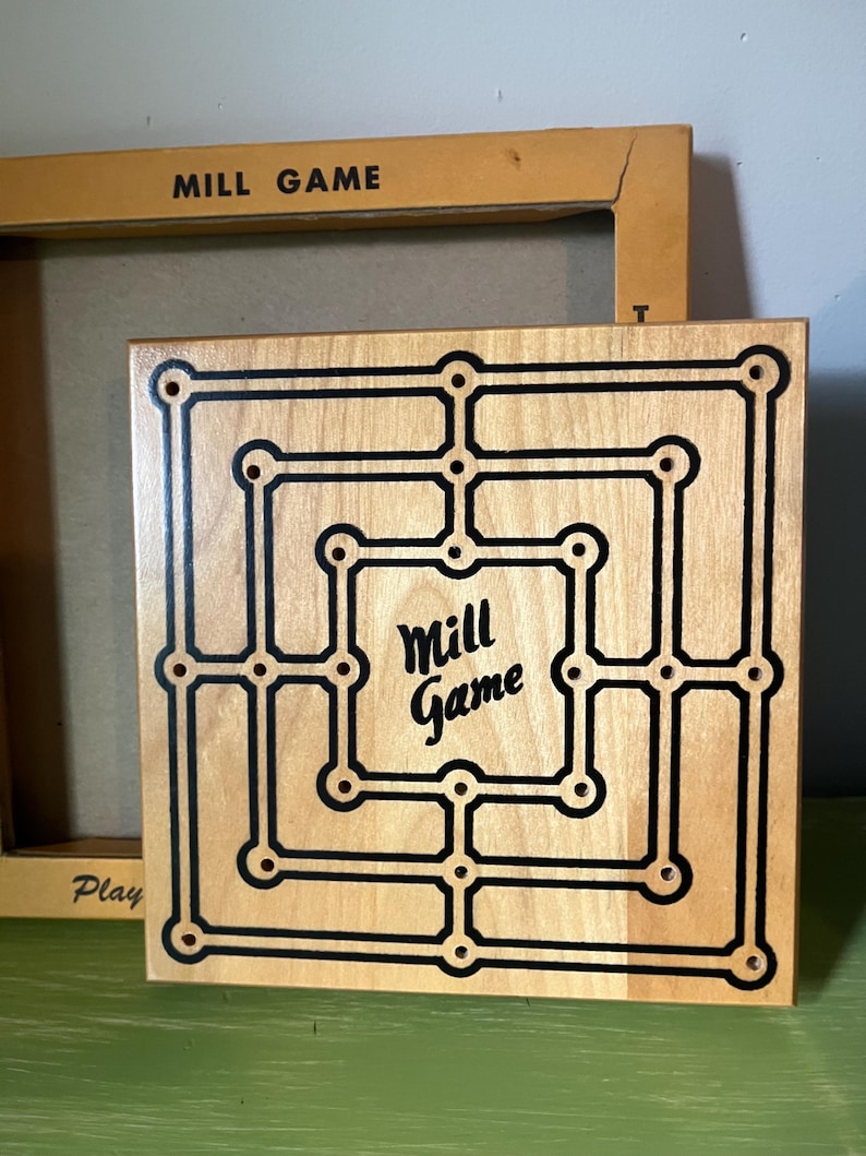 Mill Game by Dreucke 1950s Wooden Game in Mint Condition - Etsy
