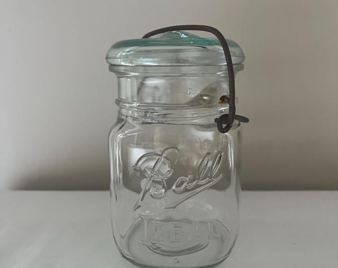 Vintage Ball Ideal Pint Jar With Wired Glass Lid - Etsy