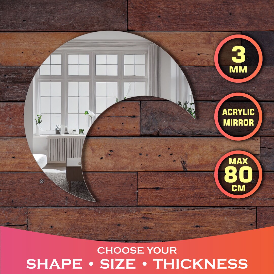 Plexi Crescent Shapes Acrylic Crescent Cutout, Silver Plain Plexiglass ...