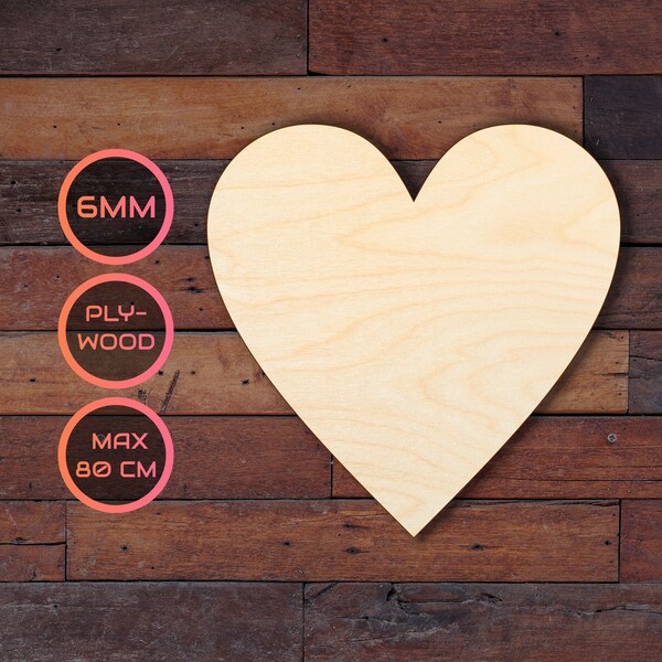 Wood Heart Shape - Etsy