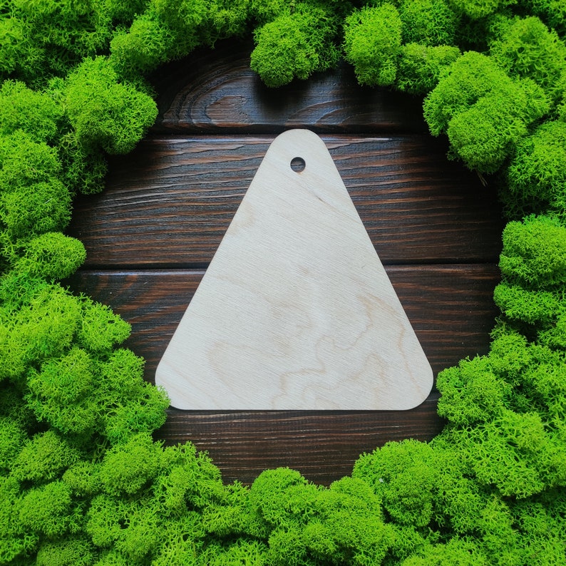 Wood Triangle Cutout Blank for DIY Craft, Wooden Shape, Plywood Board ...