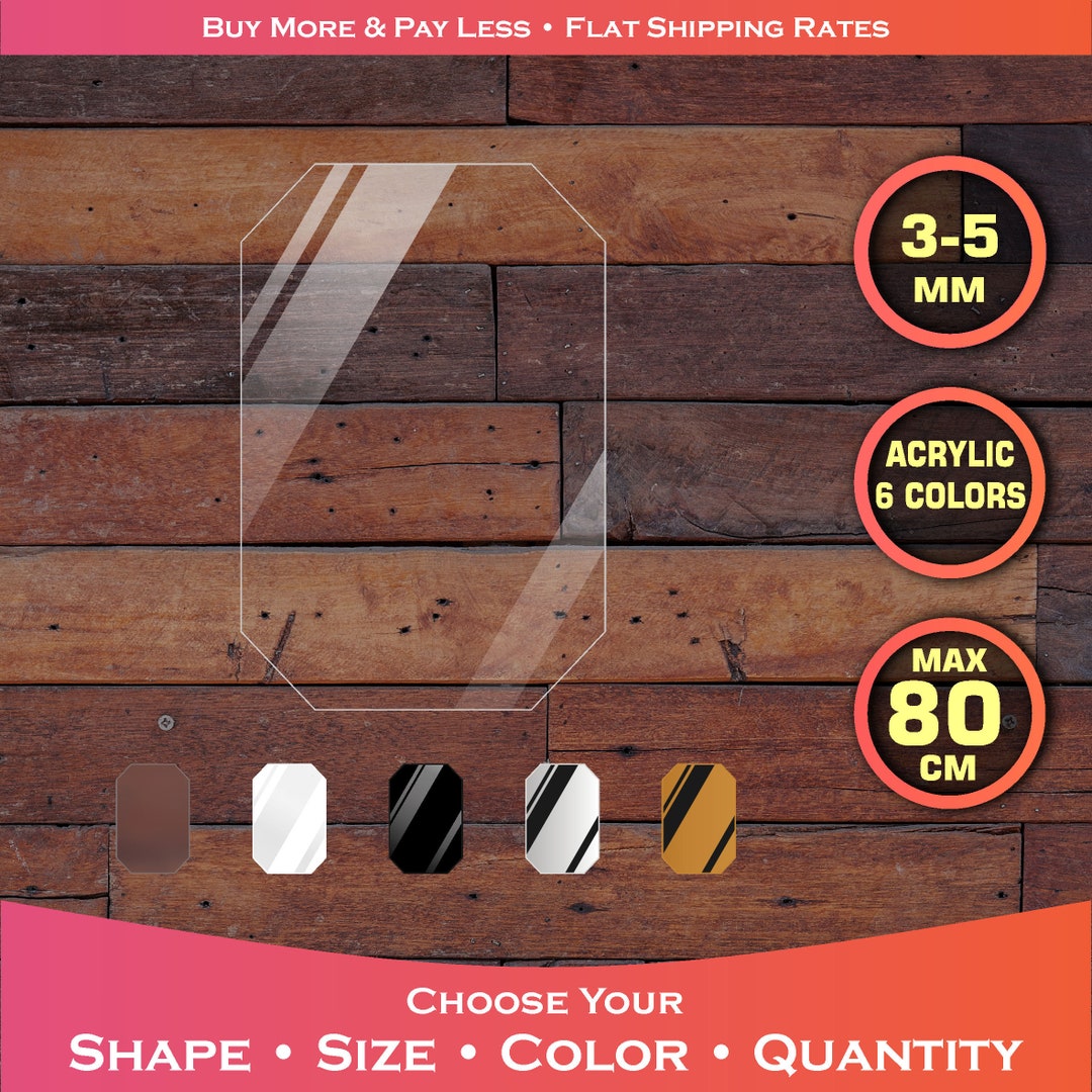 Plexi Cut Rectangle Shape Acrylic Rectangle Cutouts, Plexiglass Wall ...