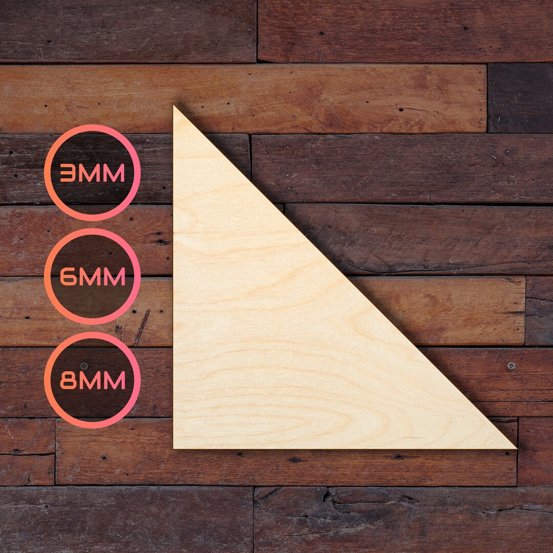 Wooden Triangle Shape Wood Triangle Cutout Lasercut - Etsy