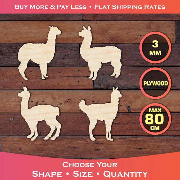 Llama Wood Cutout - Etsy