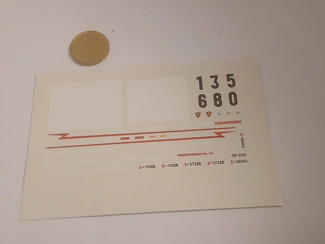 1:43 Waterslide Decals Sheet for Alfa Romeo Giulia / Alfetta / 90 ...