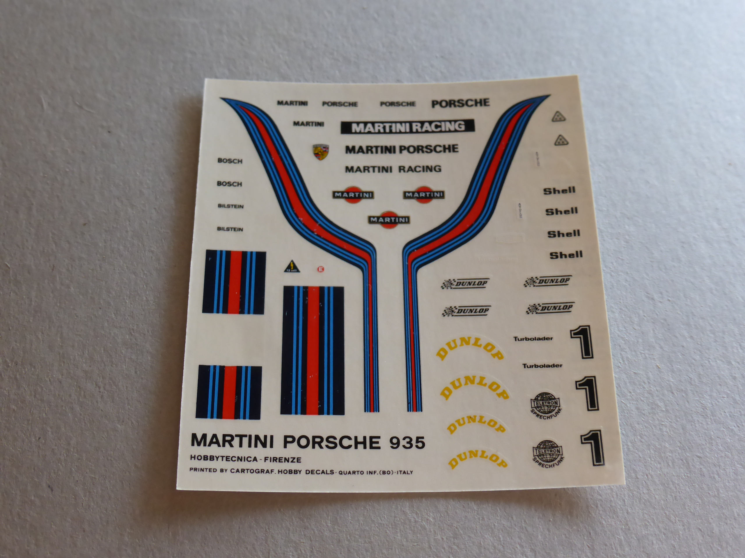 high quality 1:43 decals Porsche 935/77 Group 5 Martini Racing 1977 ...