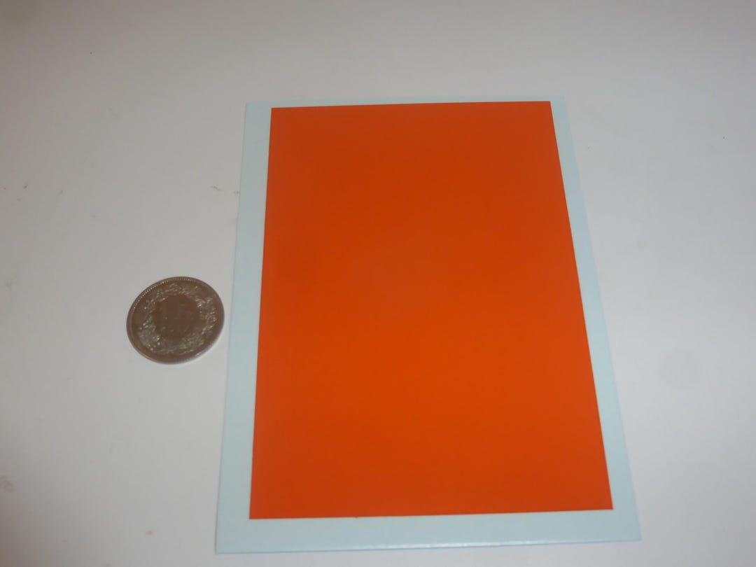 Waterslide Decals Sheet BRIGHT GLOSS ORANGE Colour (cm 11.25x7.65 ...