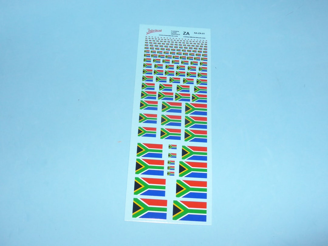 Decals With South African Flags Various Scales Tin Wizard NA-ZA-01 - Etsy