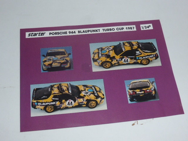 high quality 1:24 decals sheet for Porsche 944 Turbo Cup 1987 Blaupunkt ...