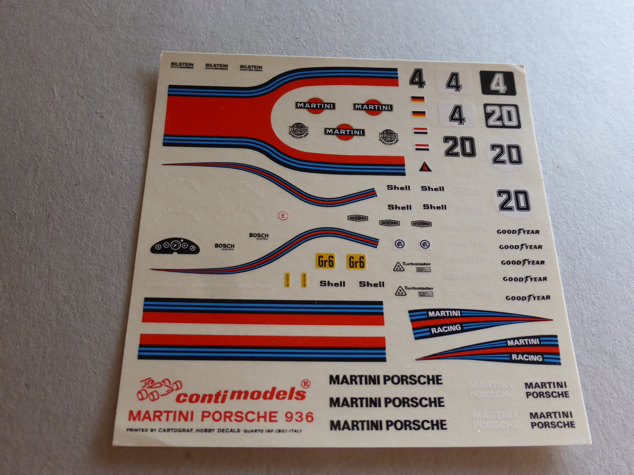 high quality 1:43 decals Porsche 936 Gr.6 #4/20 (including Le Mans 1976 ...