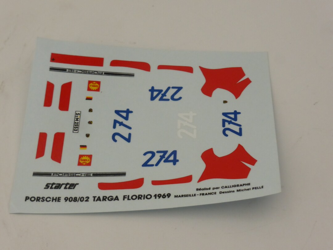 1:43 Decals for Porsche 908/2 Targa Florio 1969 #274 Stommelen/herrmann ...