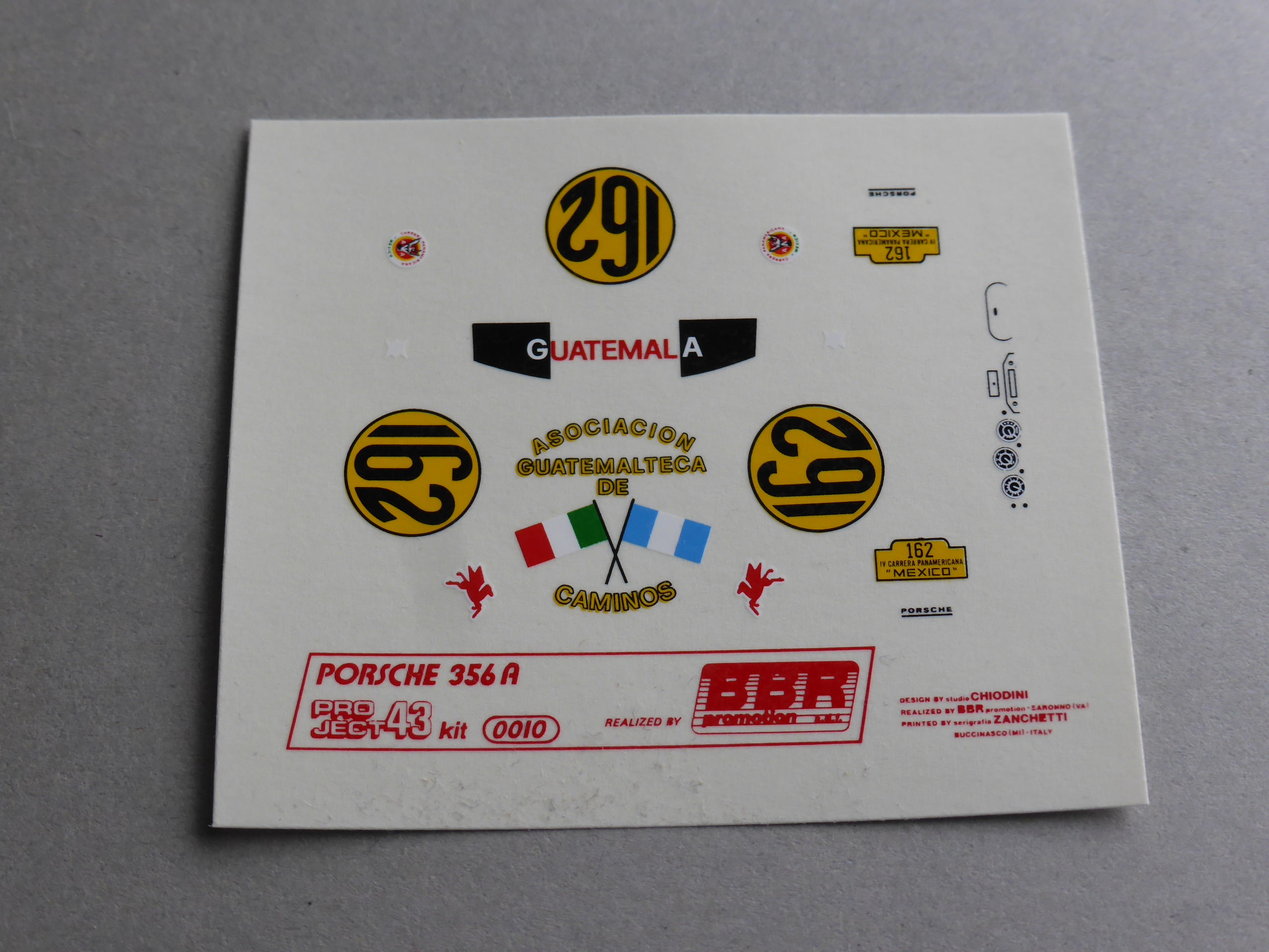 high quality 1:43 decals Porsche 356A Carrera Panamericana 1953 #162 ...