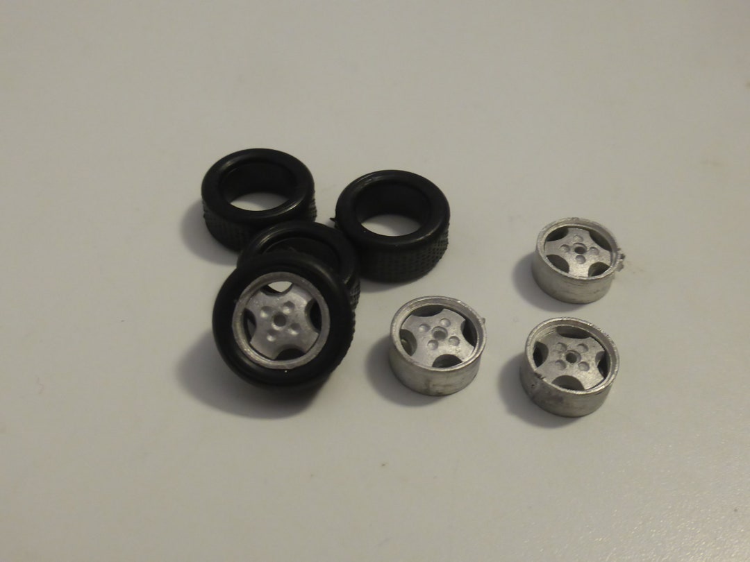 1:43 White Metal 4-spokes Wheels for Sporting Saloon Cars fiat ...