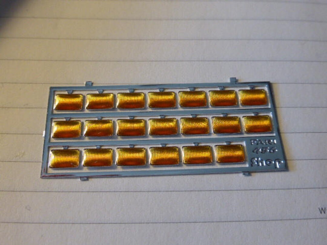 Photoetched+resin Lights Square (multiple Clear Colour Option) Mm 4.5x6 ...